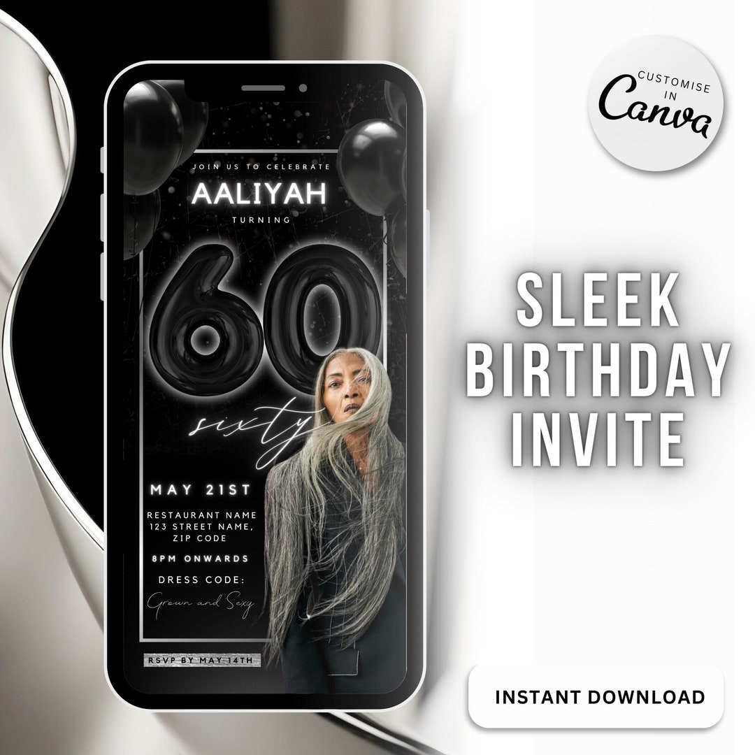 Custom Birthday Invitation Template for Phone Digital Birthday Invite ...