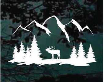 Mountain Scene Decal - Etsy