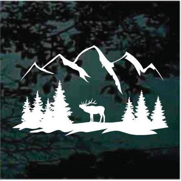 Mountain Scene Decal - Etsy