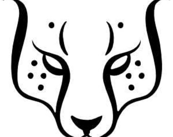Cheetah Face Decal - Etsy