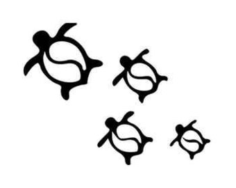 Turtle Family Decal | Etsy