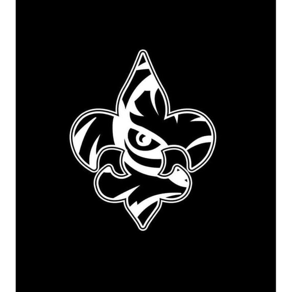 Tigers Eye Fleur De Lis LSU Window Decal Sticker - Etsy