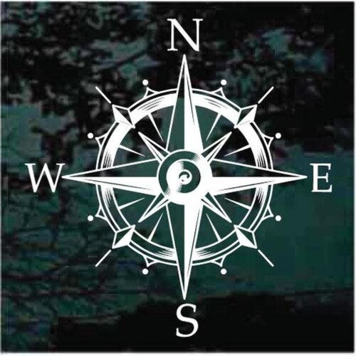 Compass Rose Vinyl Decal - Etsy