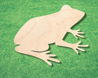 Materials Craft Supplies & Tools Unfinished Wooden Birch Frog Tadpole ...