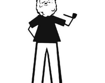 Grandpa Stick Figure - Etsy