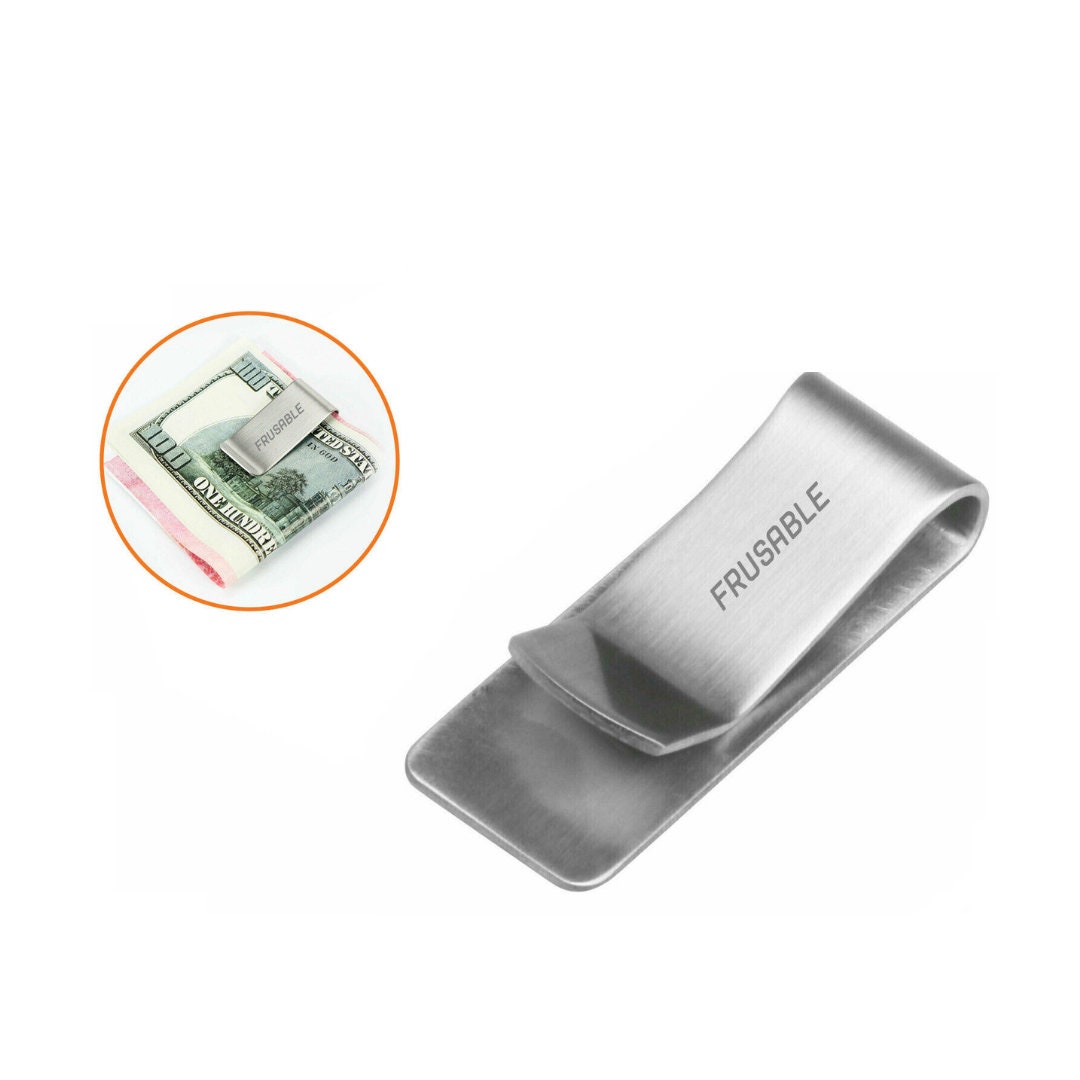 Stainless Steel Money Clip Silver Metal Pocket Holder Wallet Credit ...