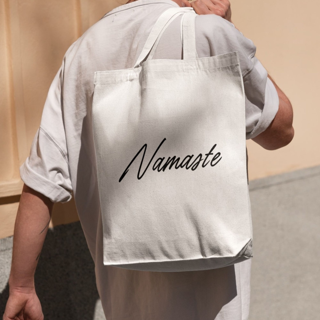 Namaste Simple Tote Bag for Yoga Enthusiast Perfect Gift for Yoga ...