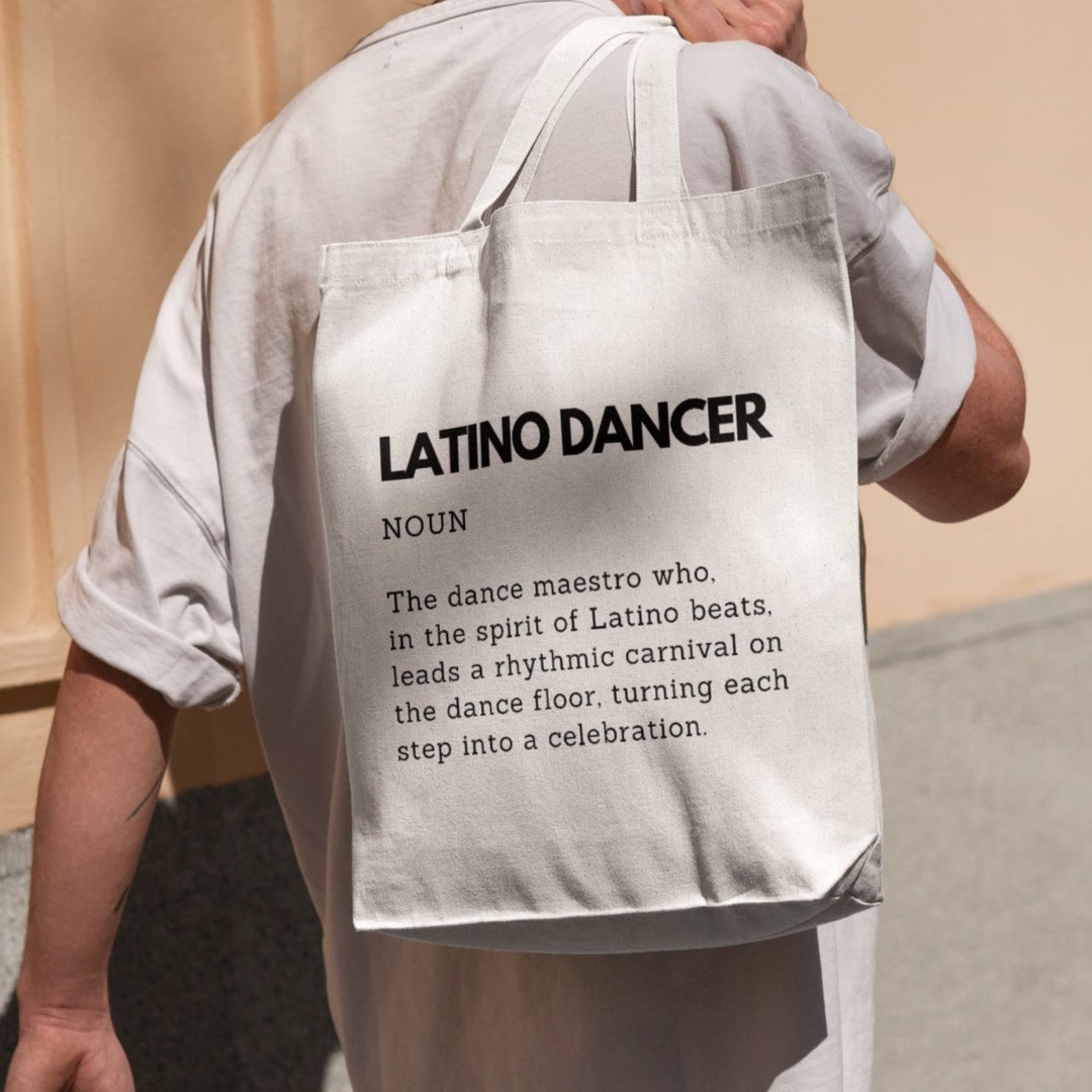Latino Dancer Definition Tote Bag, Gift for Salsa Dancers, Latin Dancer ...