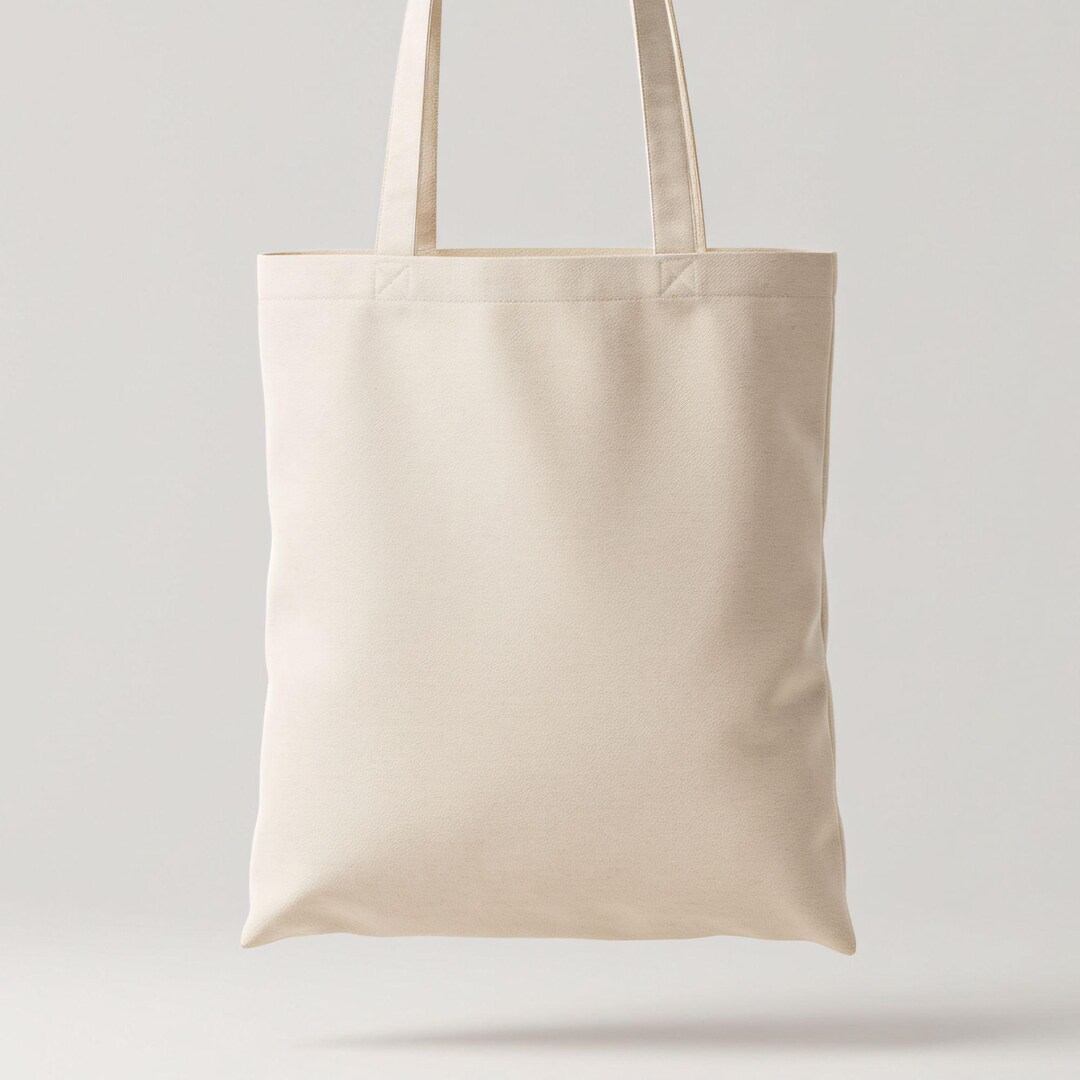Plain Cotton Canvas Tote Bag: Eco-friendly, Long Handles - Etsy