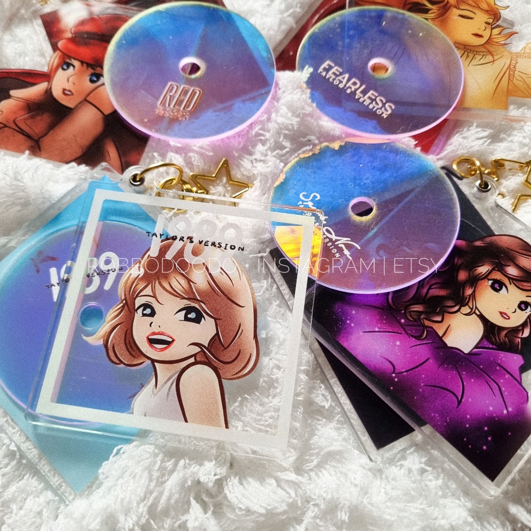 Taylor Swift Album Keychain With Disc - Etsy
