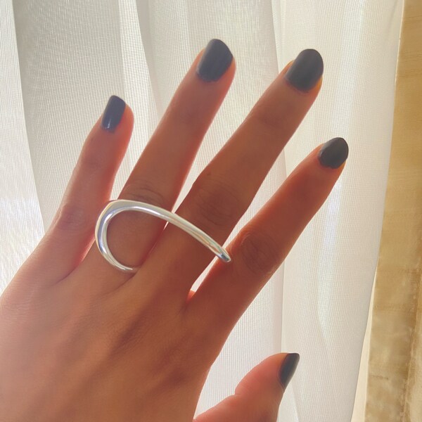Silver Knuckle Ring - Etsy