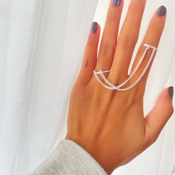 Double Finger Ring - Etsy