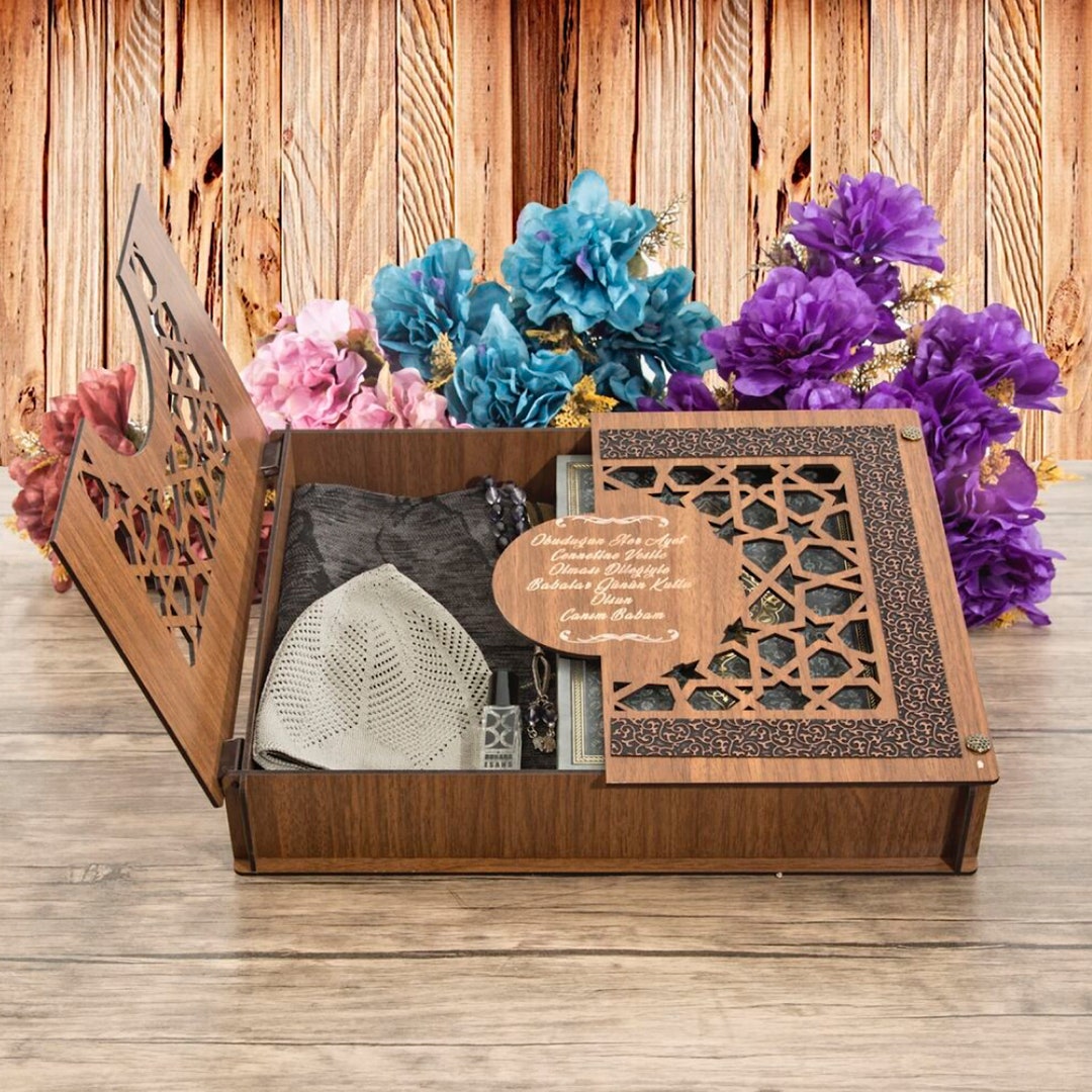 Personalized Islamic Fathers Day Gift, Quran Gift Set, Prayer Rug ...