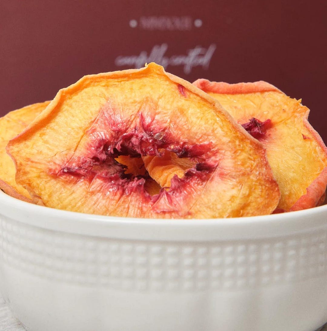 Organic Dried Peach Slices - Sugar-free Fruit Snack- Dried Peach Chips ...