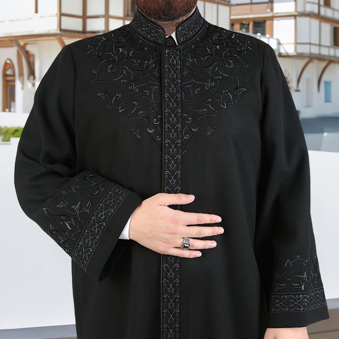 Personalized Cübbe Lux Winter Imam Robe, Punto Jubbah, Muslin Long ...
