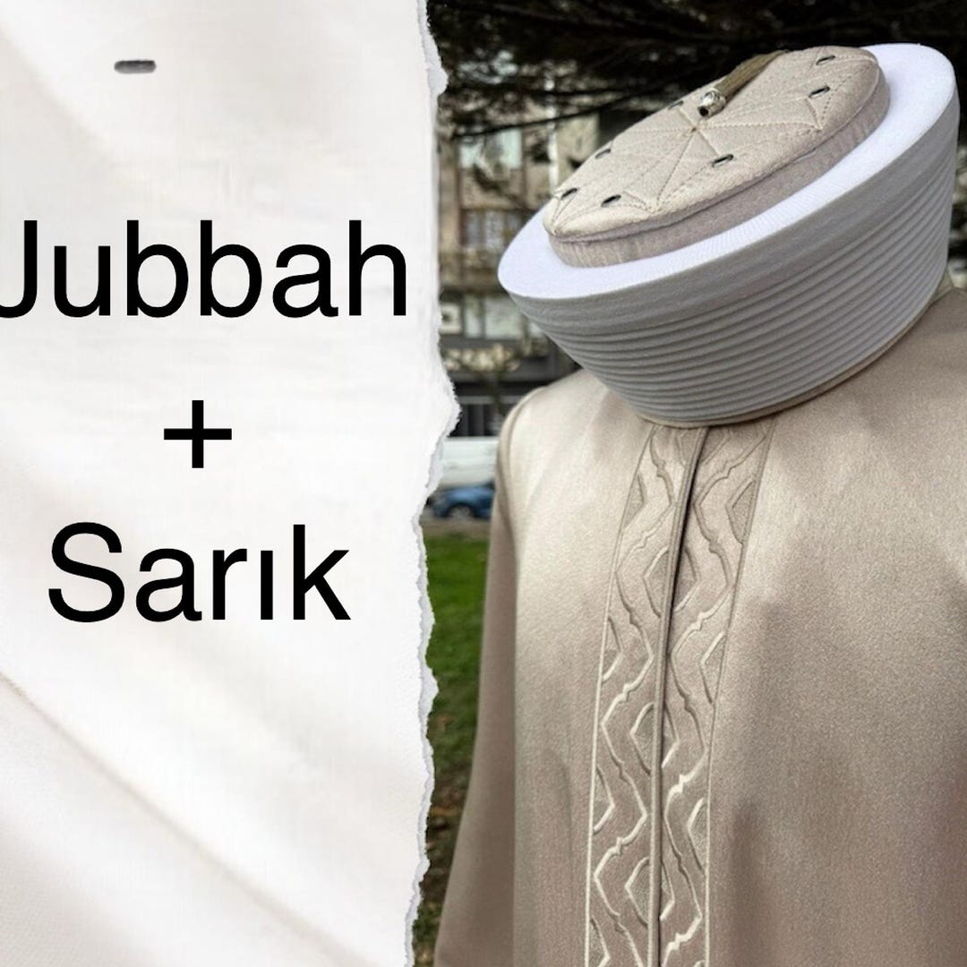 Personalized Embroidered Prayer Robe, Imam Jubbah ,thawb, Glabia, Thobe / Islamic Men Wear ...