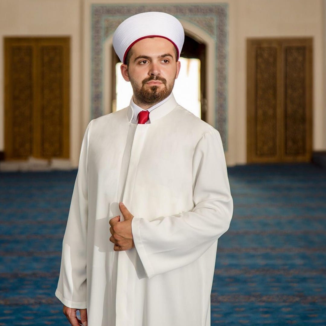Personalized off White Imam Jubba, Prayer Robe for Muslim, Thawb ...