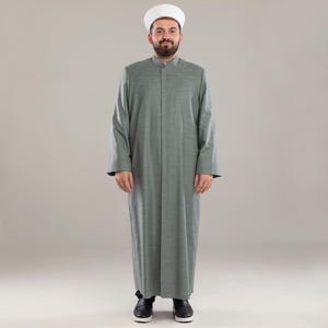 Handmade Green Enderun Model Imam Robe Custom Memduhi Prayer Attire ...