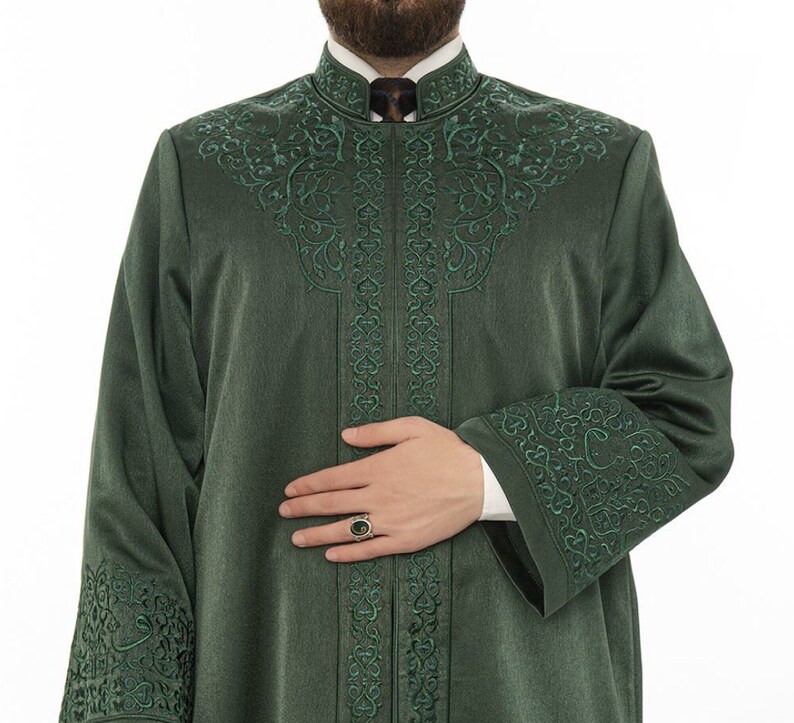 Lux Green Imam Robe ,thawb, Glabia, Thobe / Robe for Male / Islamic Men ...