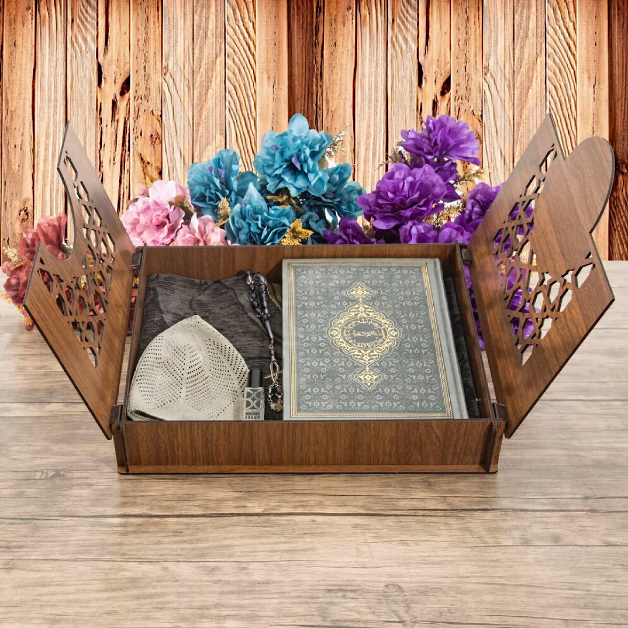 Personalized Islamic Fathers Day Gift, Quran Gift Set, Prayer Rug ...