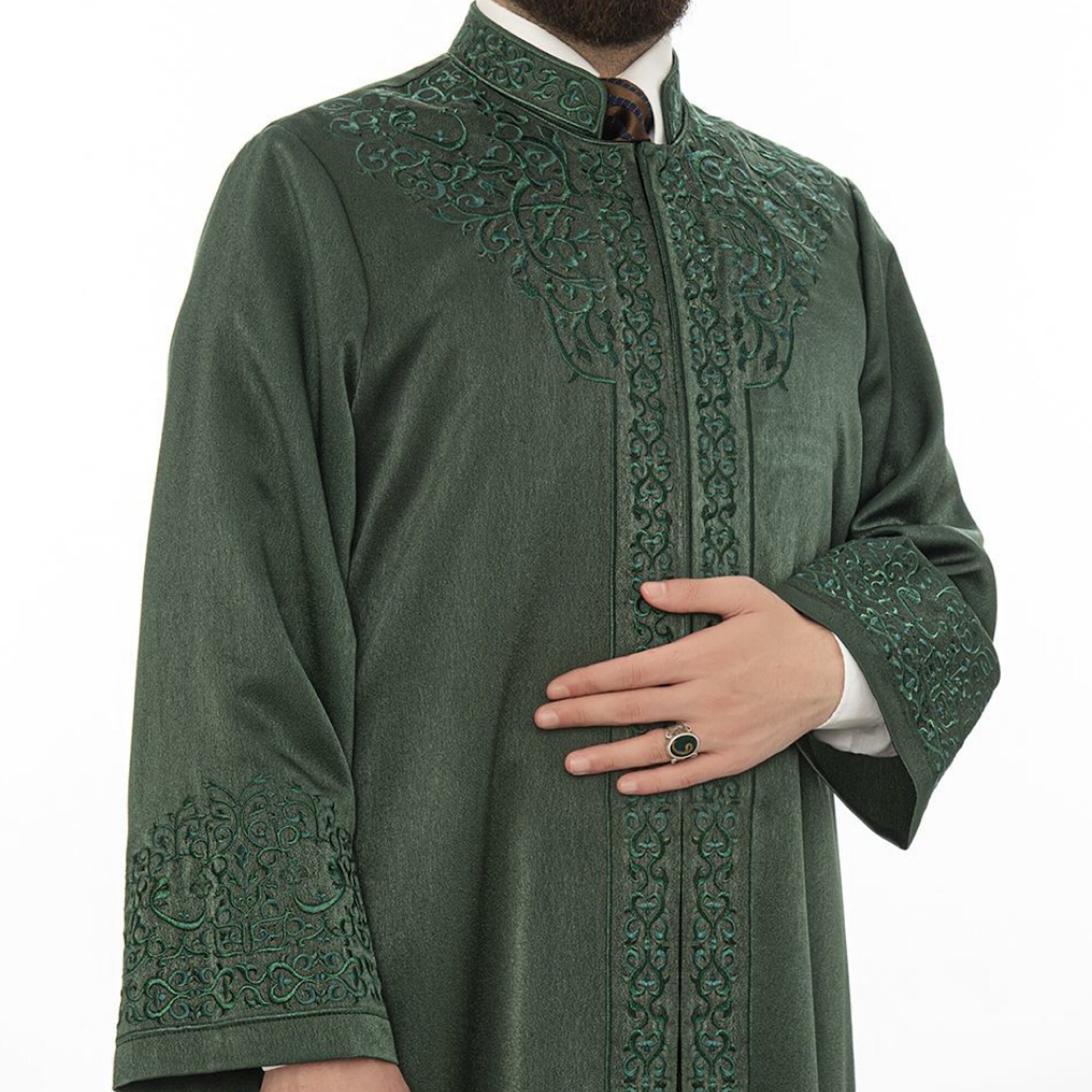 Lux Green Imam Robe ,thawb, Glabia, Thobe / Robe for Male / Islamic Men ...