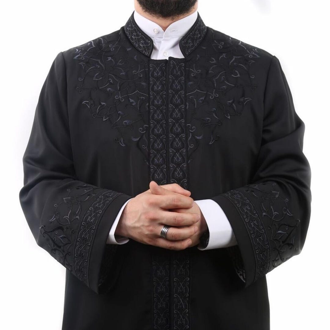 Custom Masru Robe Imam Robe Black, Imam Jubbah ,thawb, Glabia, Thobe ...