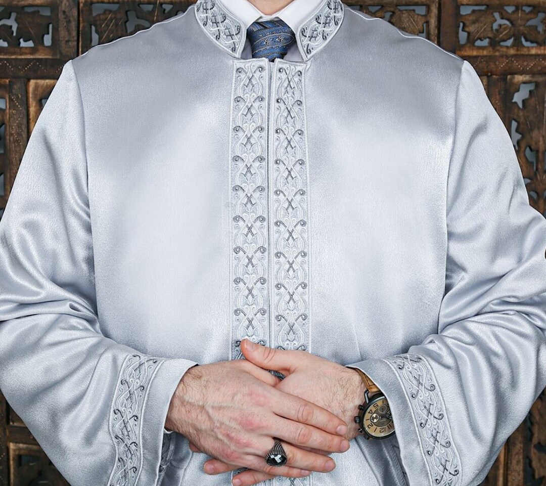 Personalized Embroidered Imamah Cloth ,thawb, Glabia, Thobe / Robe for ...