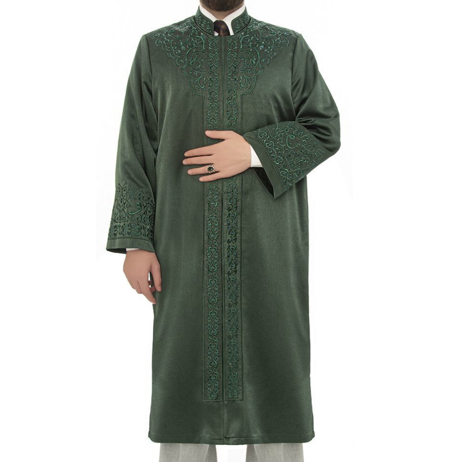 Lux Green Imam Robe ,thawb, Glabia, Thobe / Robe for Male / Islamic Men ...