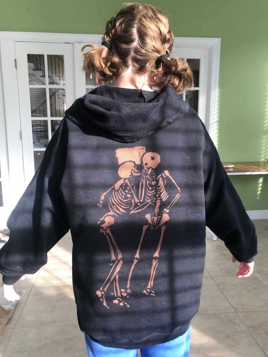 Hasanlu Lovers Bleached Skeleton Hoodie - Etsy