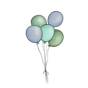 Balloons PNG, Balloons Clip Art, Birthday Clipart, Digital Download - Etsy