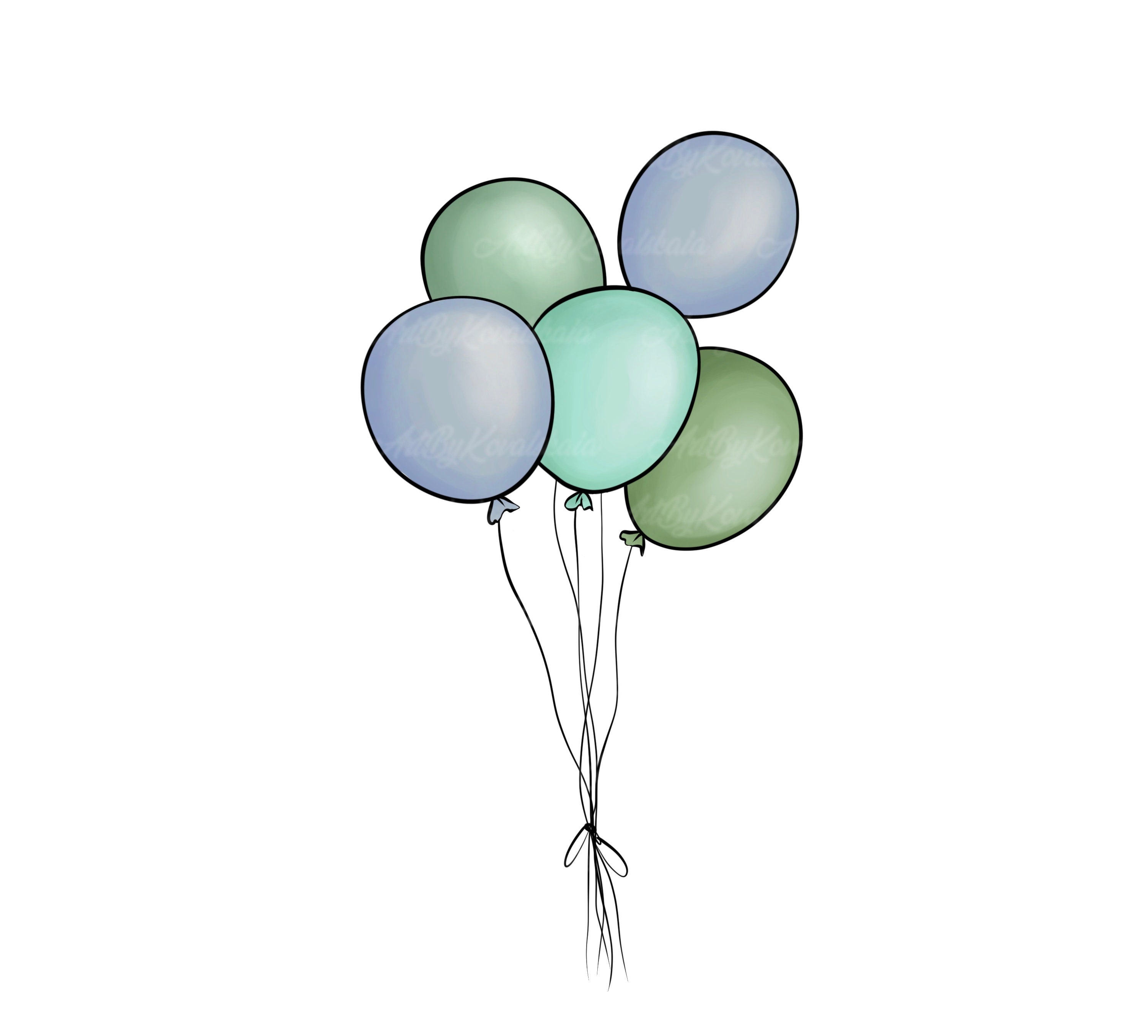 Luftballons PNG, Luftballons ClipArt, Geburtstag Clipart, digitaler ...
