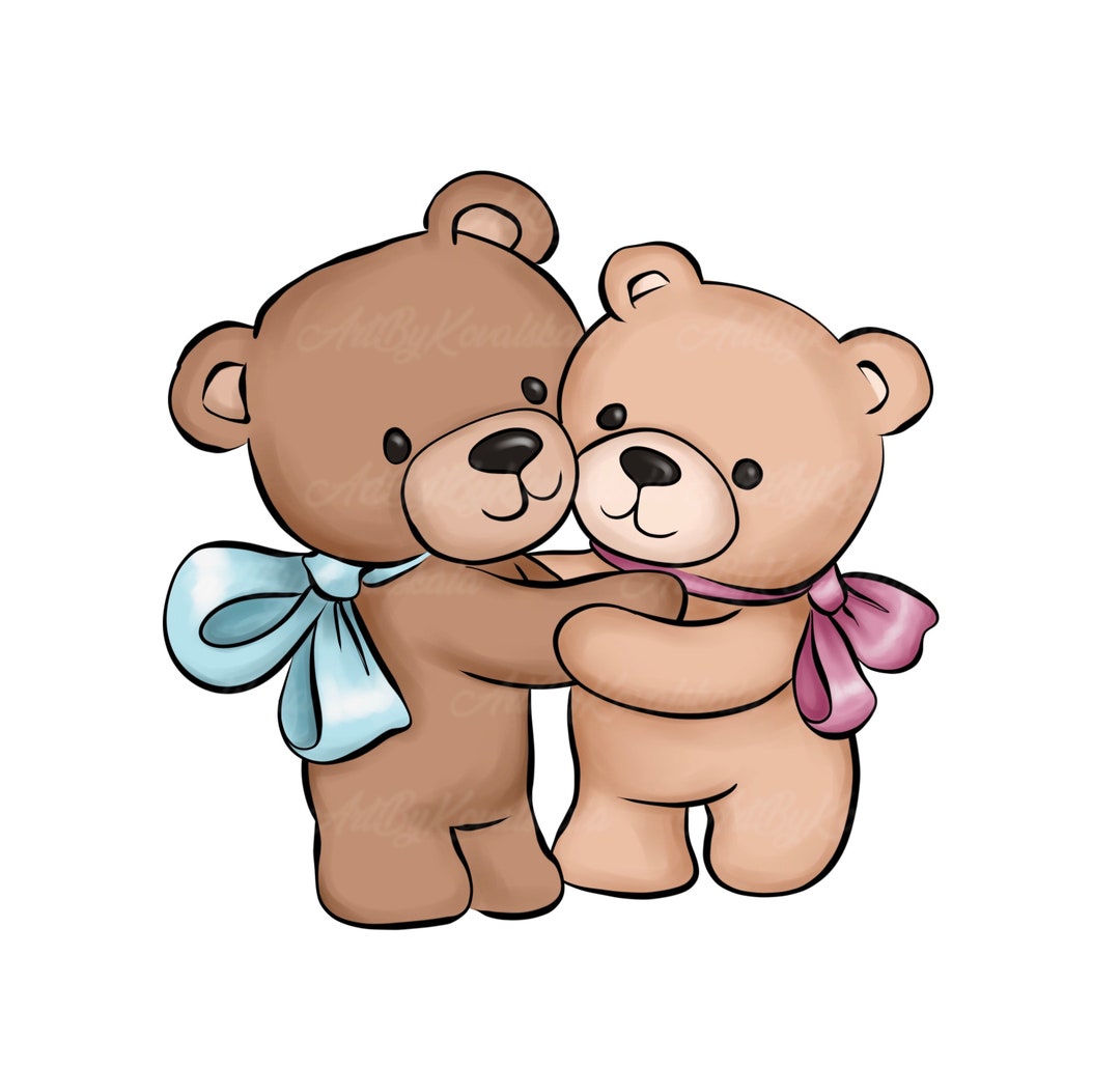 Teddy Bear Clipart, Cute Bear PNG, Baby Shower Clipart, Digital Download - Etsy