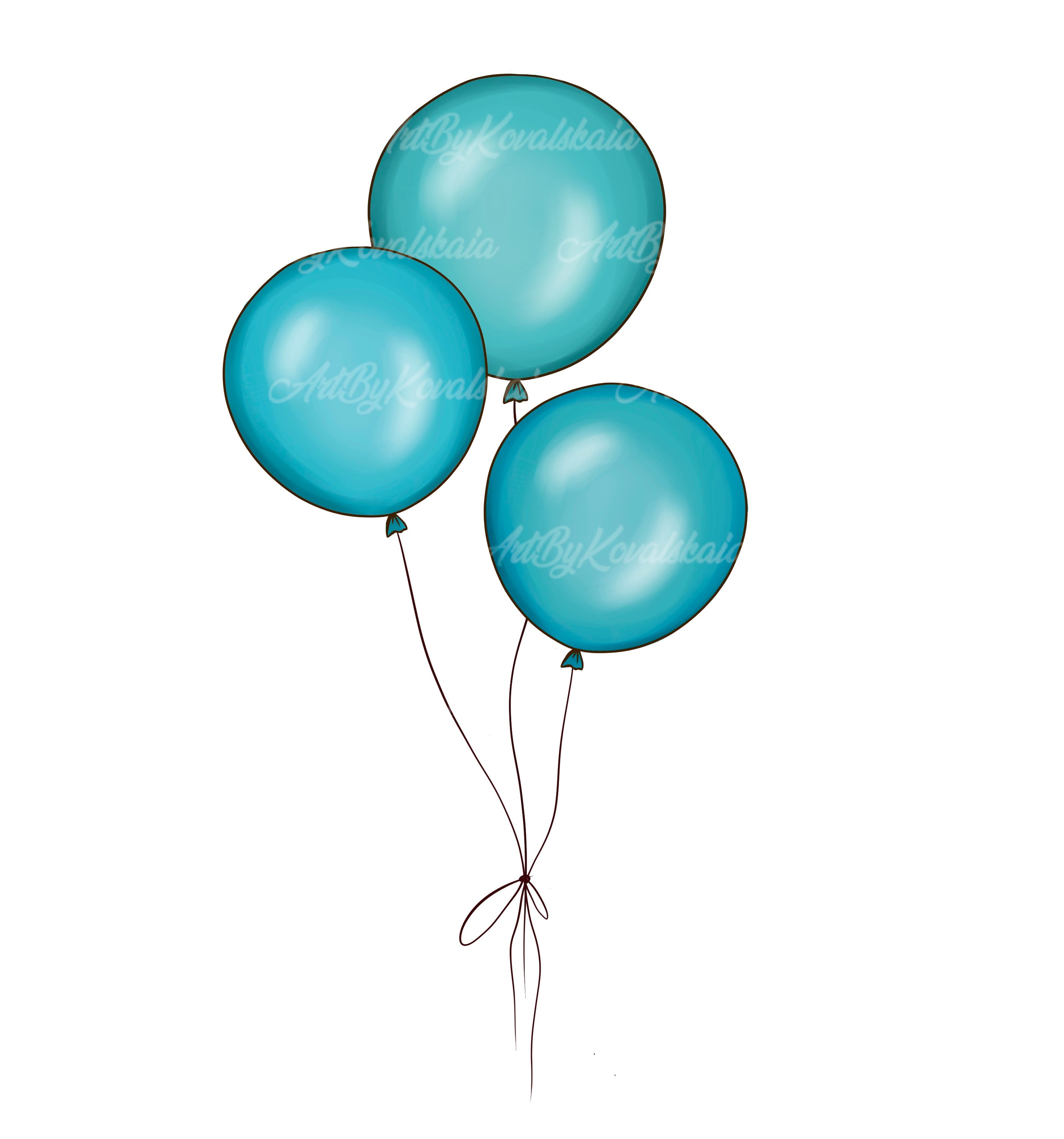 Blue Birthday Balloon Clipart