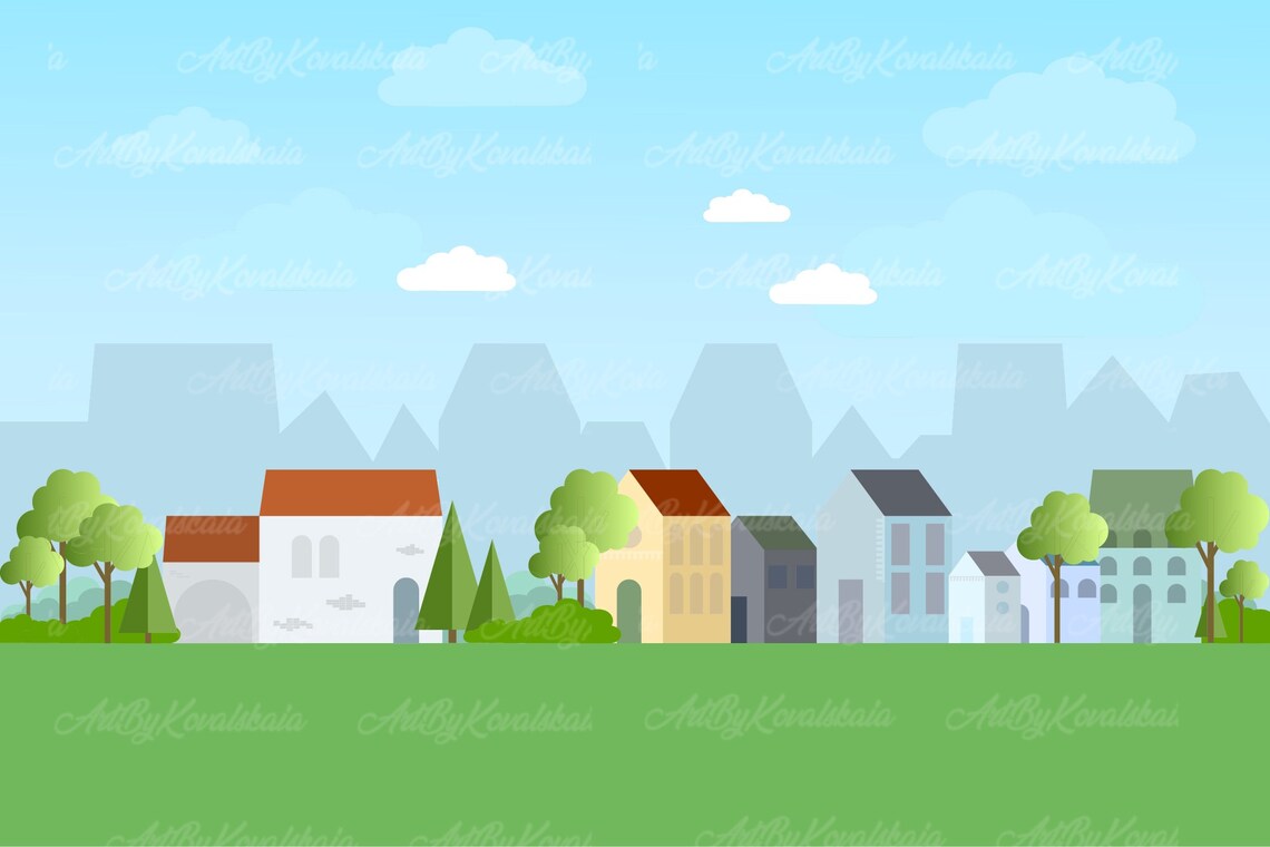 City SVG, City Clipart, Cityscape SVG, Digital Download - Etsy