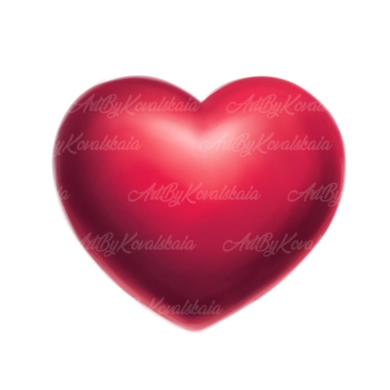 Heart Clipart Red Heart PNG Valentines Day Digital Download - Etsy