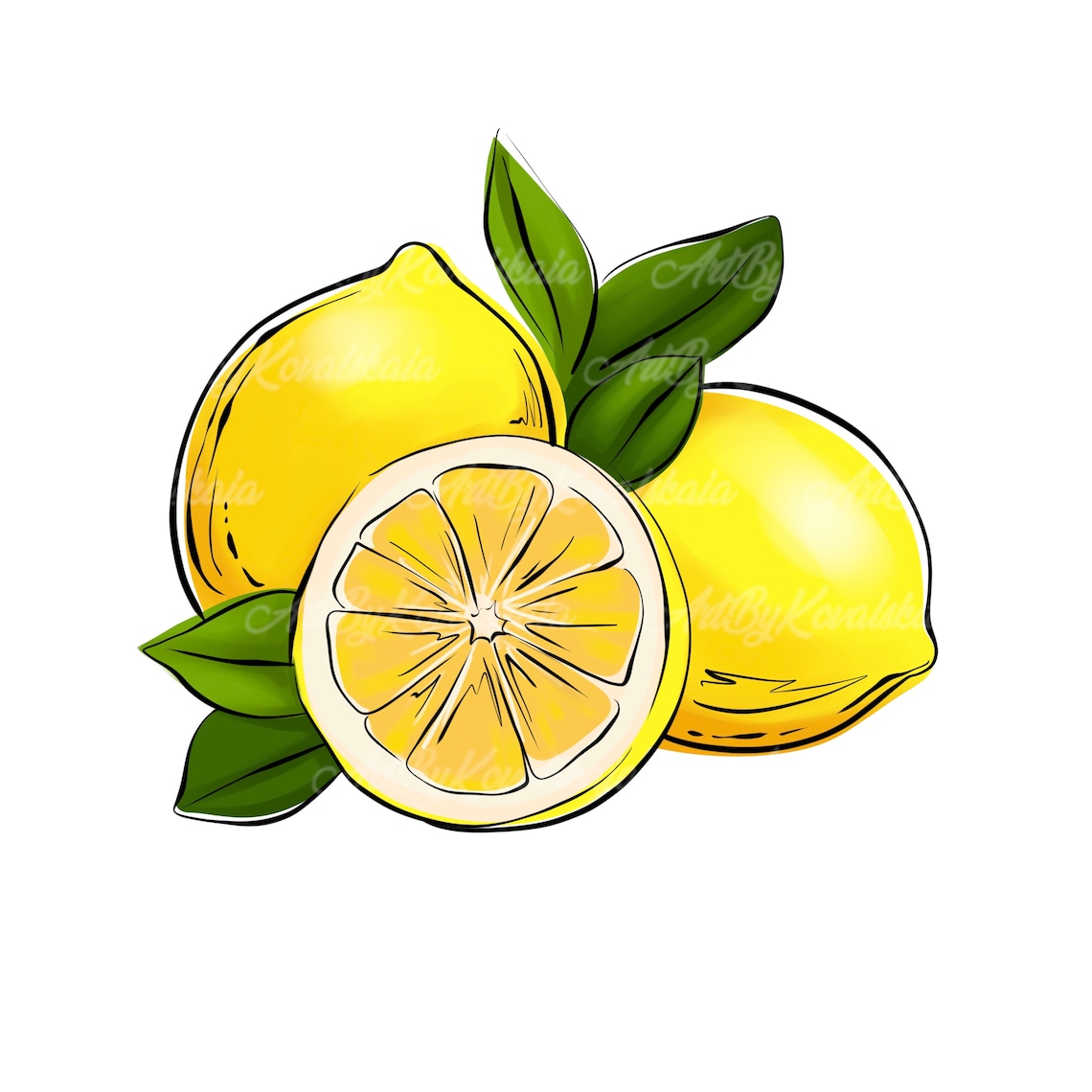 Lemon Clipart, Lemons PNG, Fruits Clip Art, Digital Download - Etsy