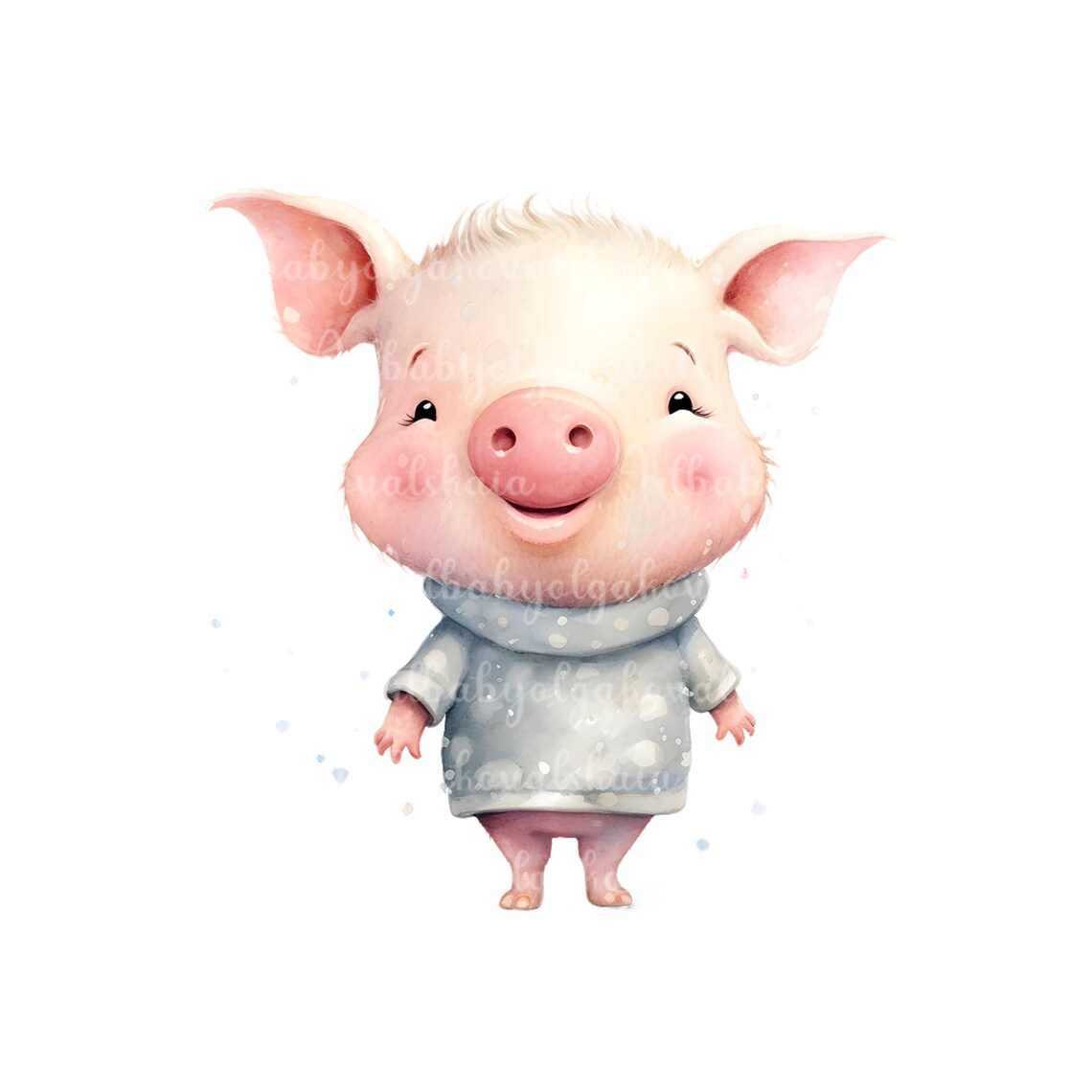Piggy PNG Cute Pig Clipart Digital Download - Etsy