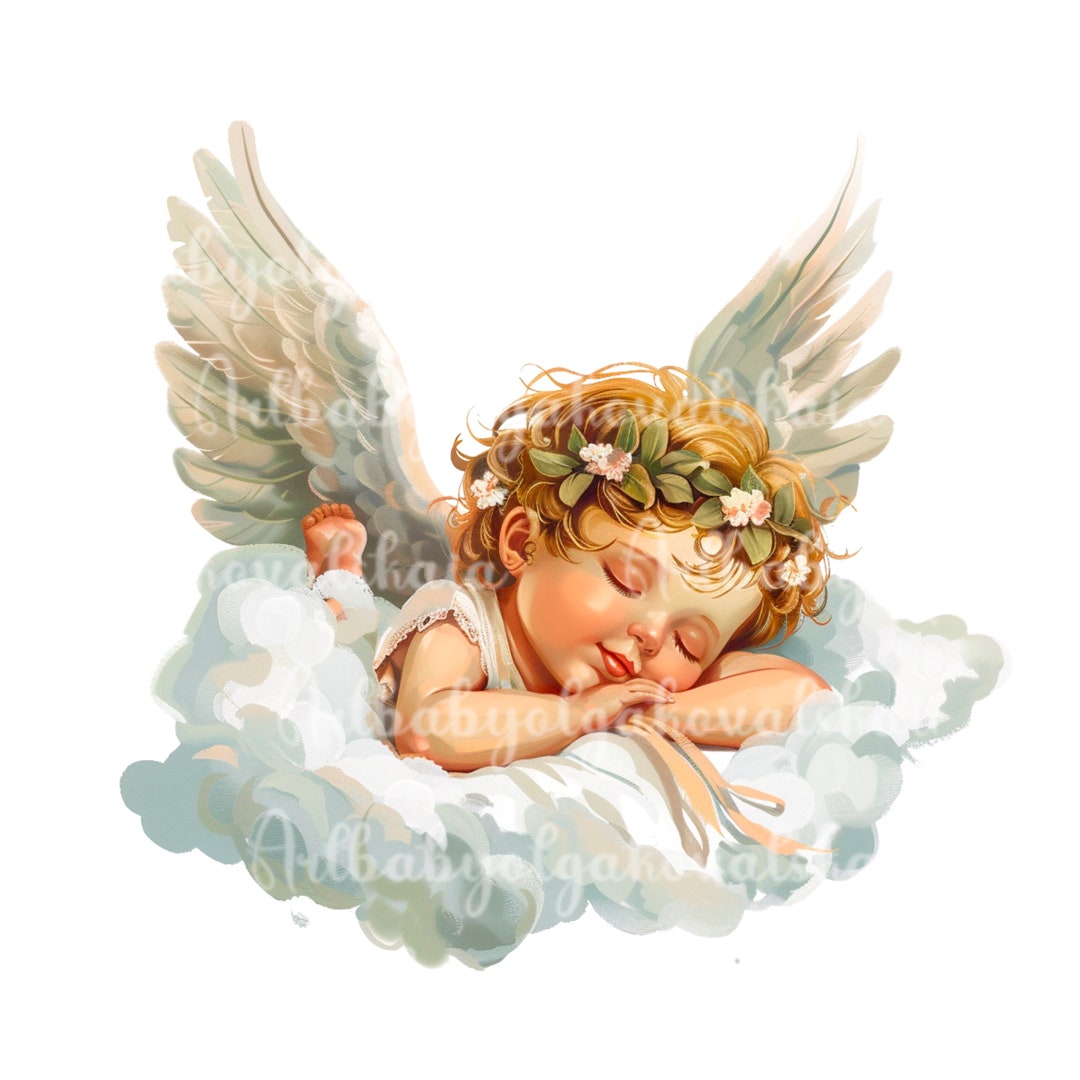 Angel PNG, Watercolor Baby Angel Clip Art, Baby Shower Boy, Digital Download - Etsy