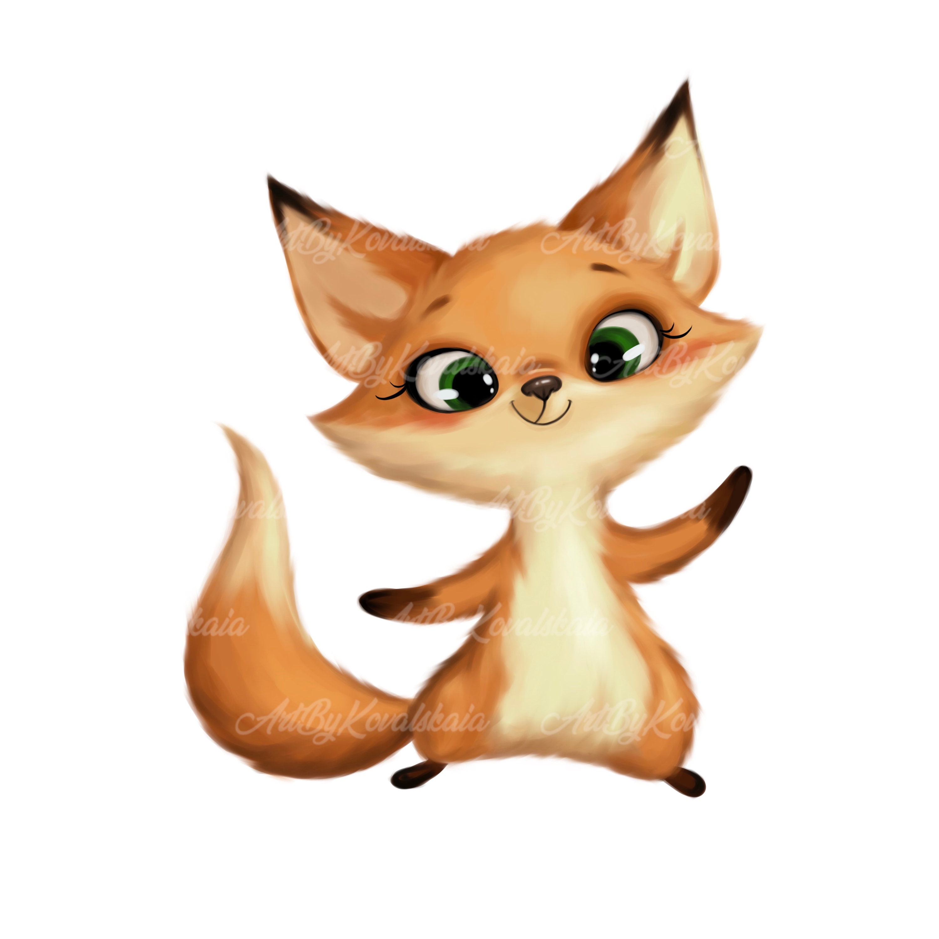 Fox Clipart, Cute Fox, Clipart, PNG, Fox, Digital Download - Etsy