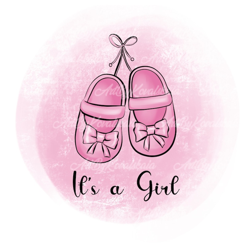 Baby Shower Clipart, PNG, Its a Girl, Baby Shower Girl, Digital ...
