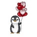 Penguins Clipart, Cute Penguin With Balloons Clip Art, Love, PNG ...