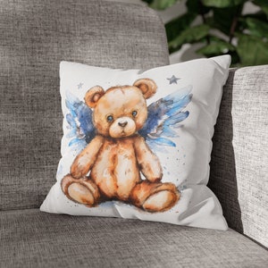 Teddy Bear Clipart, Watercolor Angel Bear, PNG, Baby Shower, Digital ...