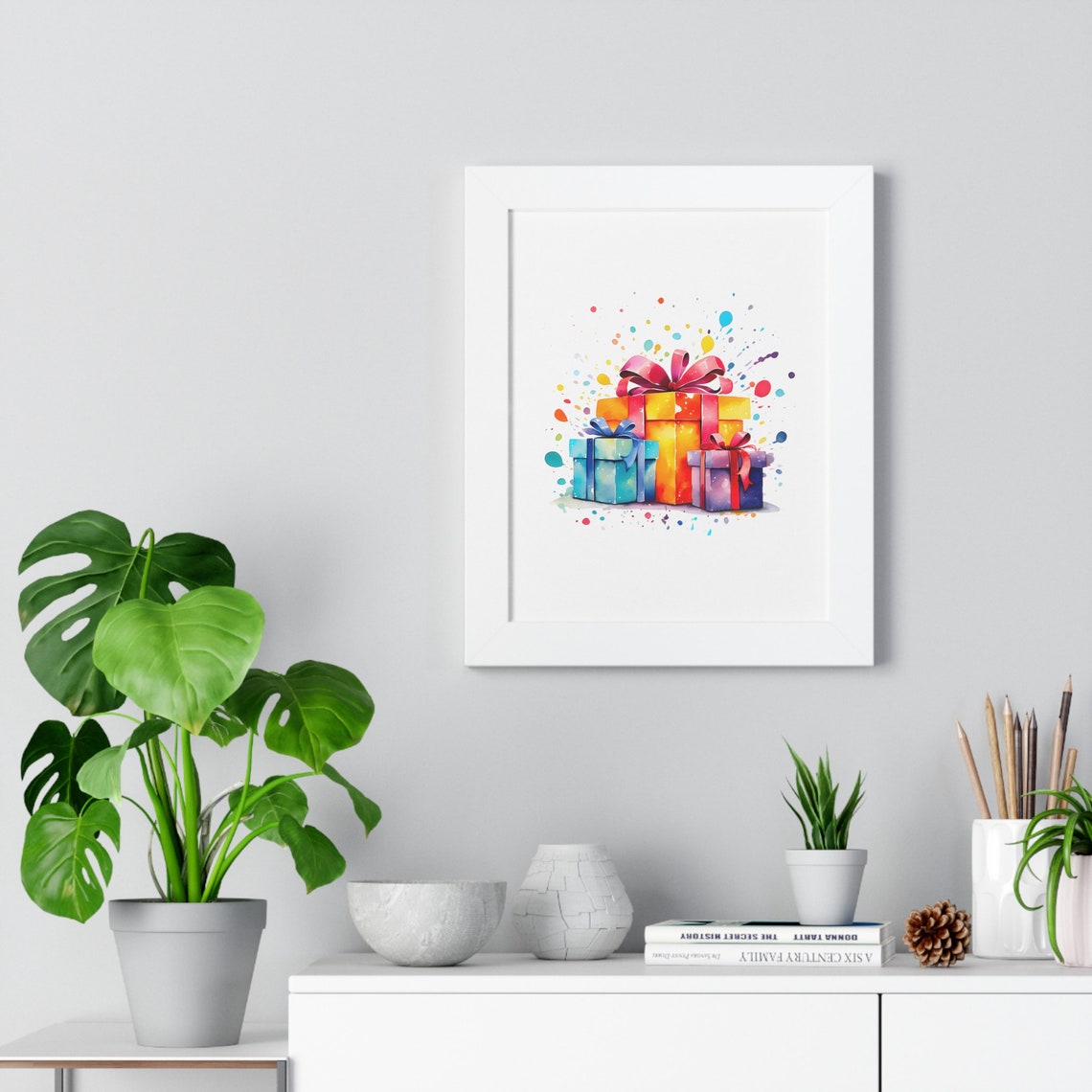 Gift Box PNG, Watercolor Birthday Gift Clipart, Digital Download - Etsy