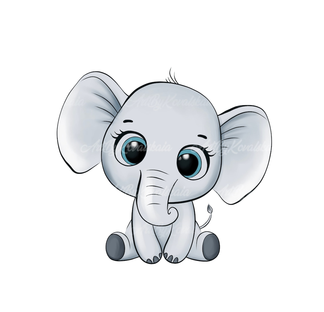 Elephant Clipart, Elephant PNG, Digital Download - Etsy