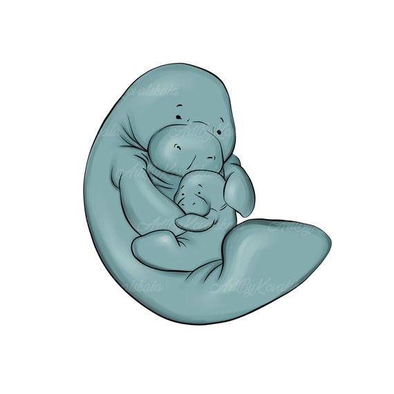Cute Manatee Clip Art