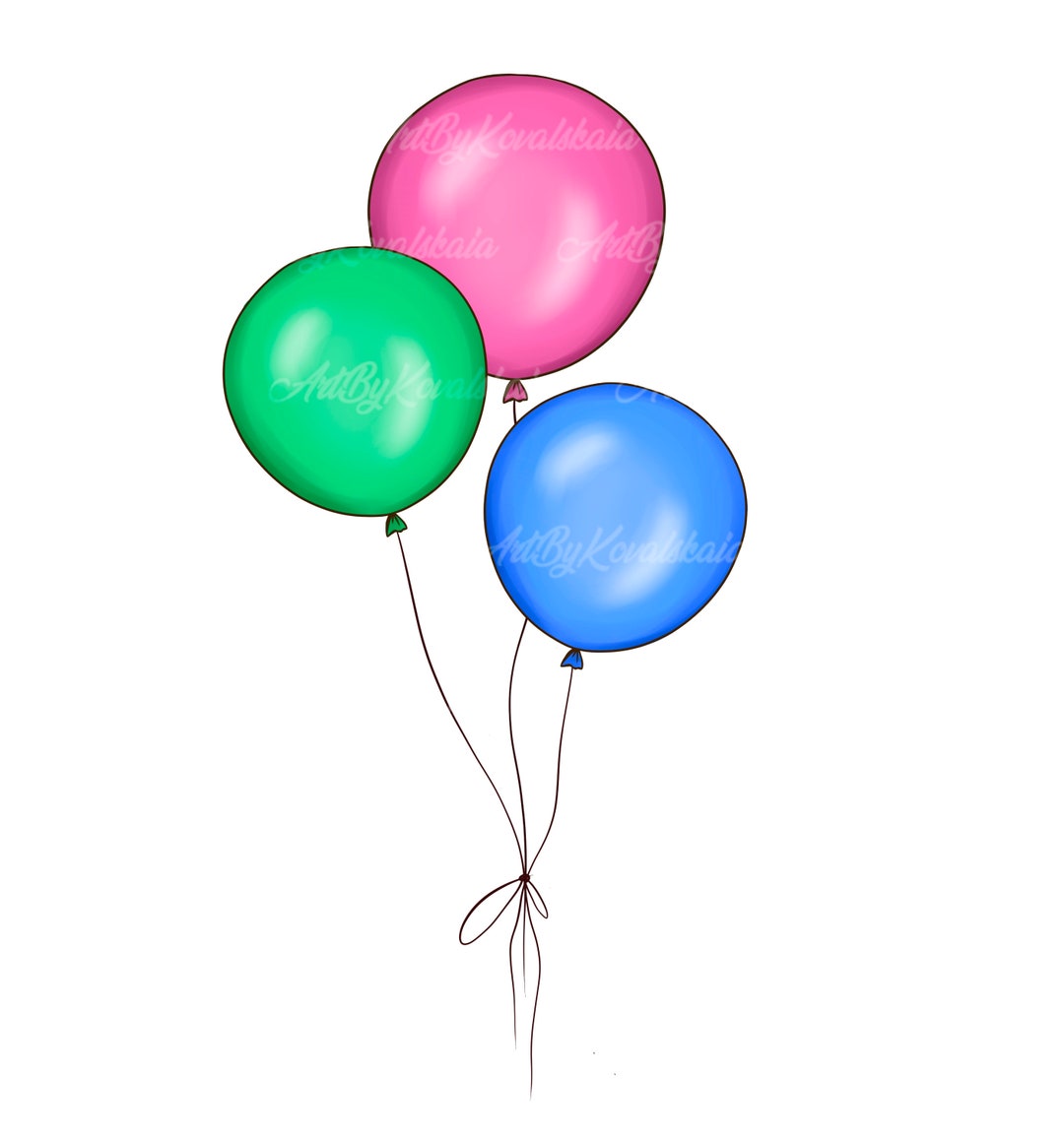 Balloons PNG, Balloons Clipart, Digital Download - Etsy