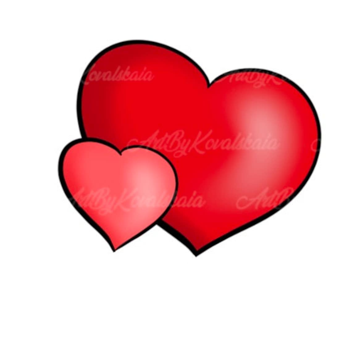 Heart Clipart, Hearts Clipart, Digital Download - Etsy