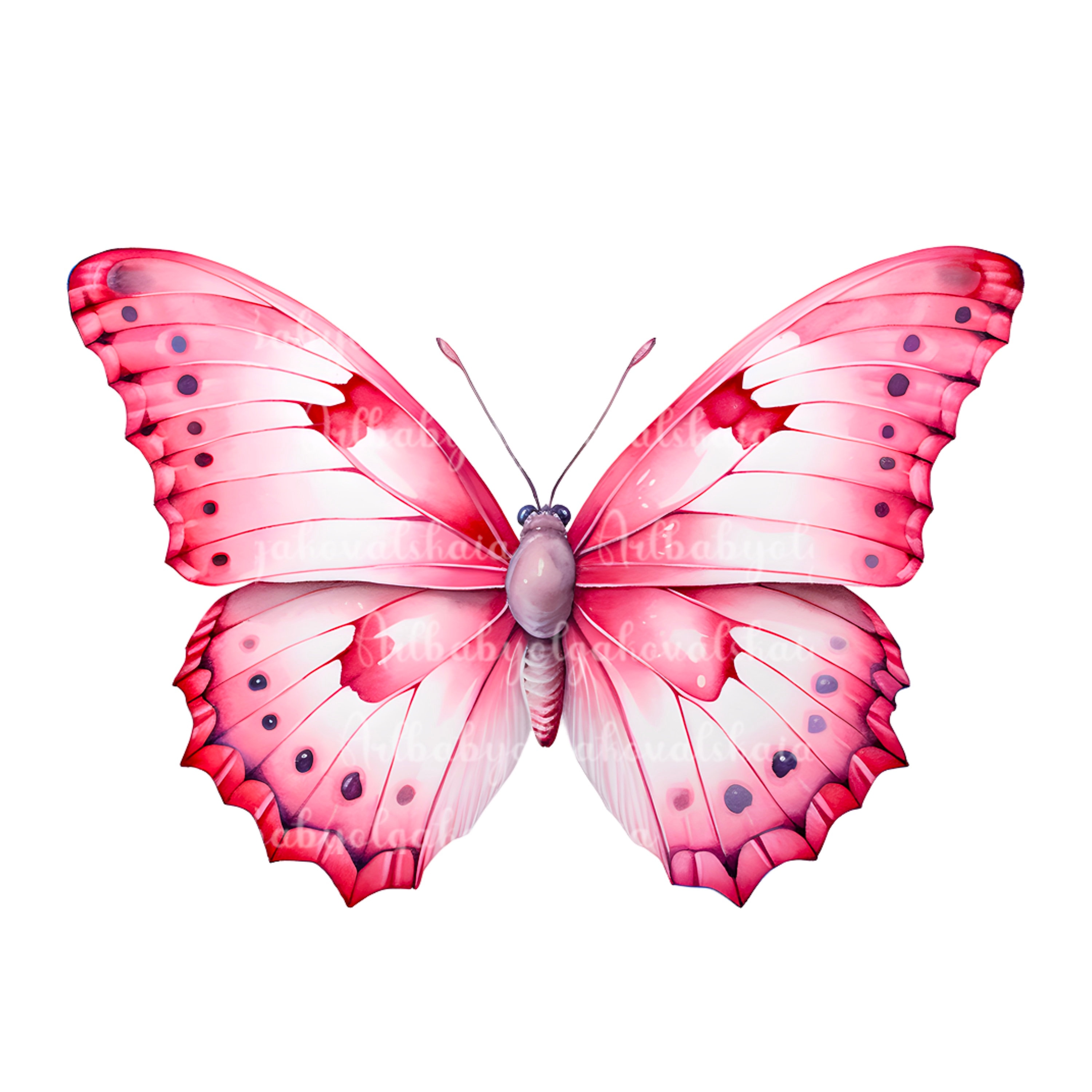 Butterfly Clipart, Watercolor Pink Butterfly PNG, Digital Download - Etsy
