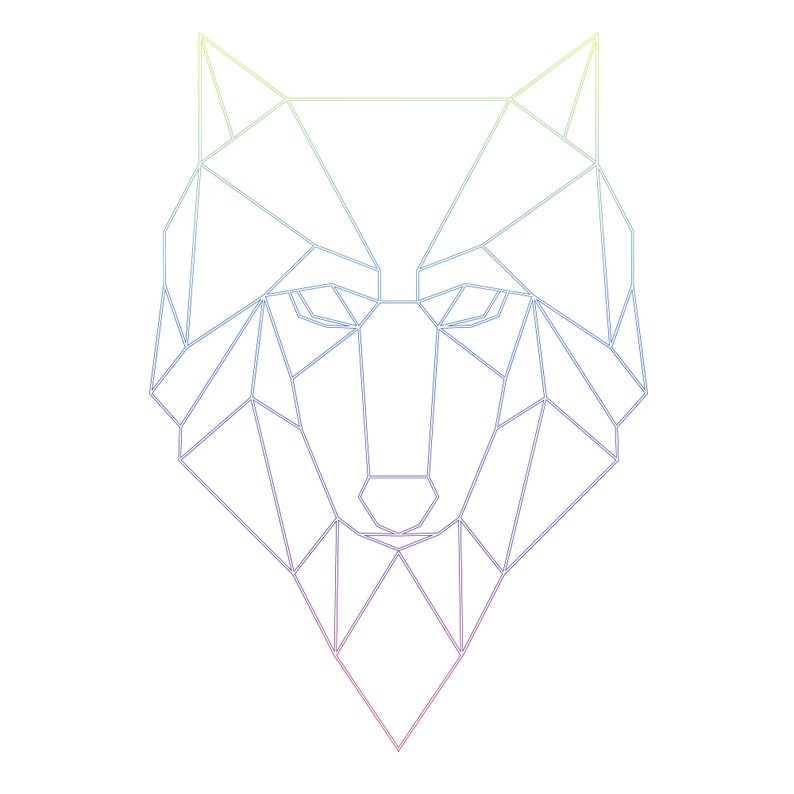 Wolf SVG Outline Wolf Digital Download - Etsy