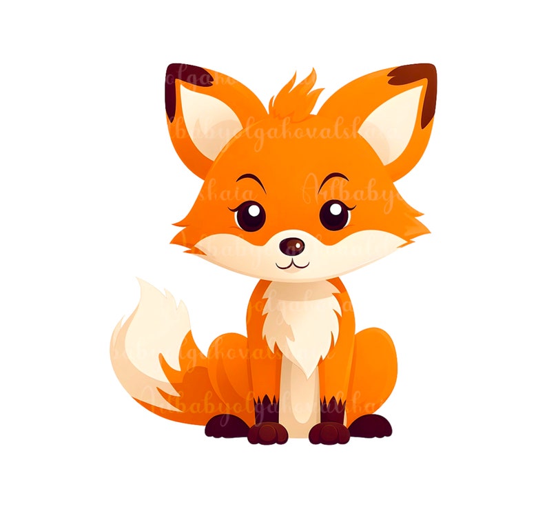 Fox Clipart, Cute Fox, Clipart, PNG, Fox, Digital Download - Etsy